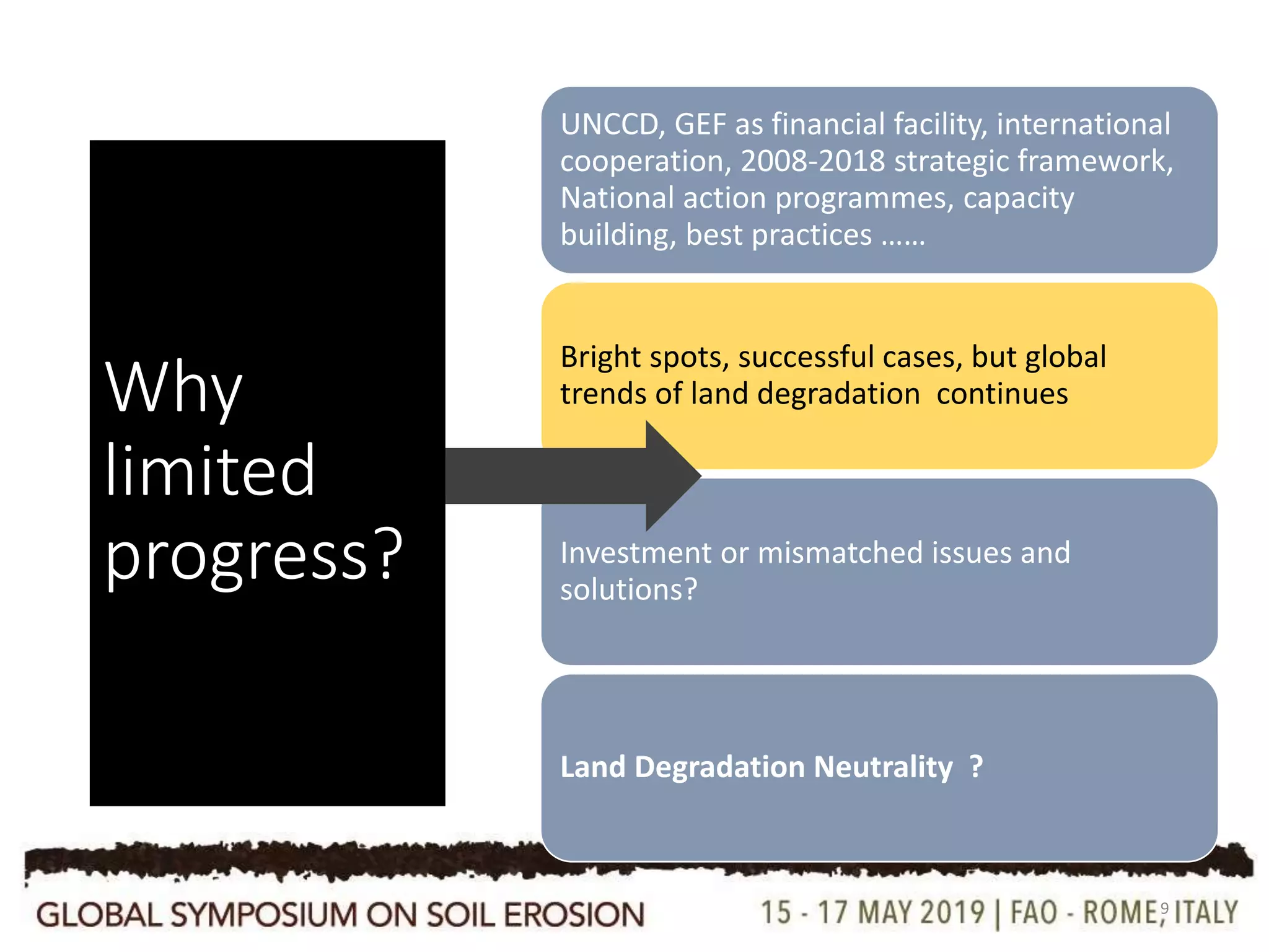 Challenges and opportunities: enabling effective soil erosion control ...