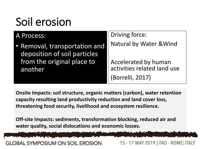 Challenges and opportunities: enabling effective soil erosion control ...