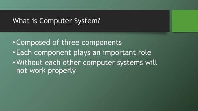 understanding the computer system | PPTX