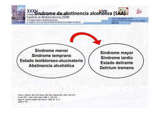 sindrome de abstinencia alcoholica actualizacion | PDF