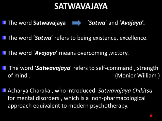 Satwavajaya Chikitsa in Unmada | PDF | Mental Health | Diseases and ...