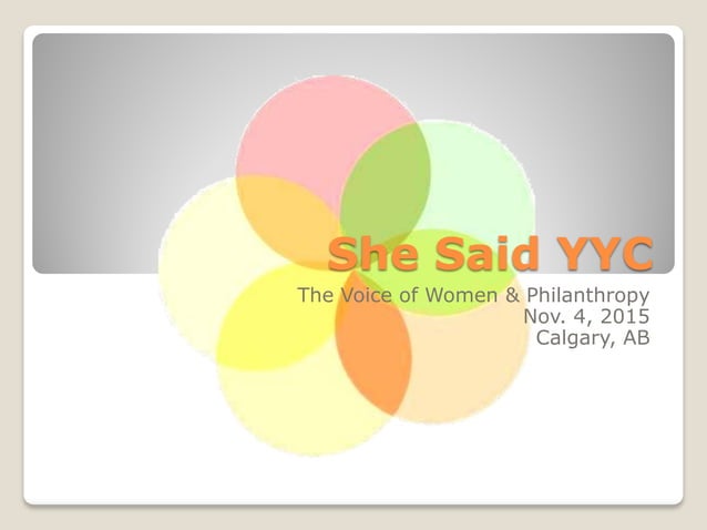 She Said YYC: The Voice of Women & Philanthropy | PPT