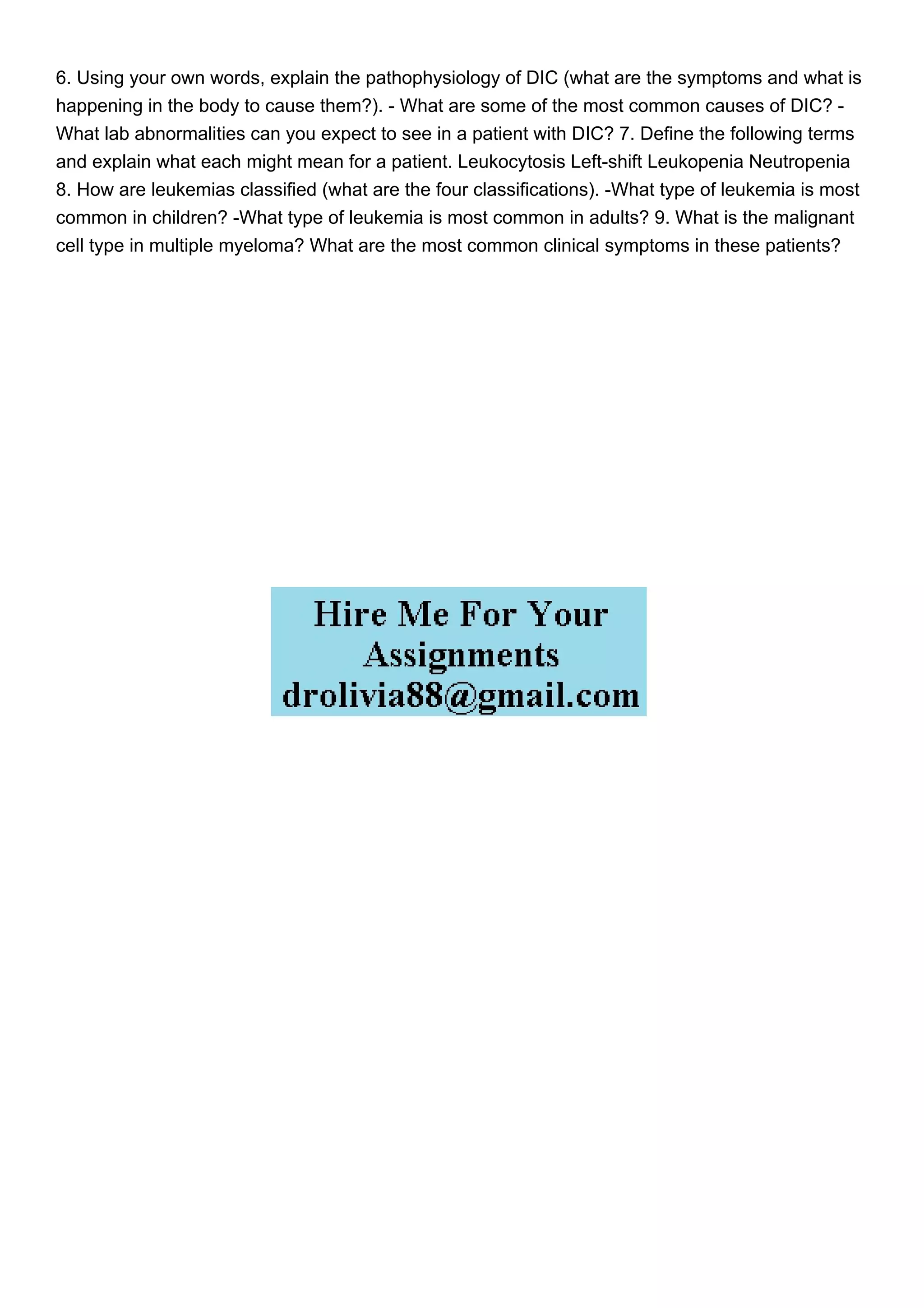 6 Using your own words explain the pathophysiology of DIC .pdf