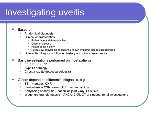 Uveitis | PPT | Eye and Vision Conditions | Diseases and Conditions