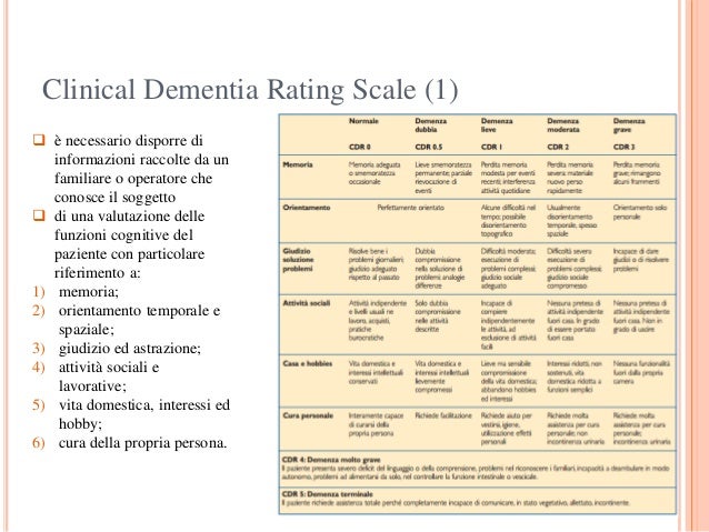 6 valutazione del deterioramento cognitivo