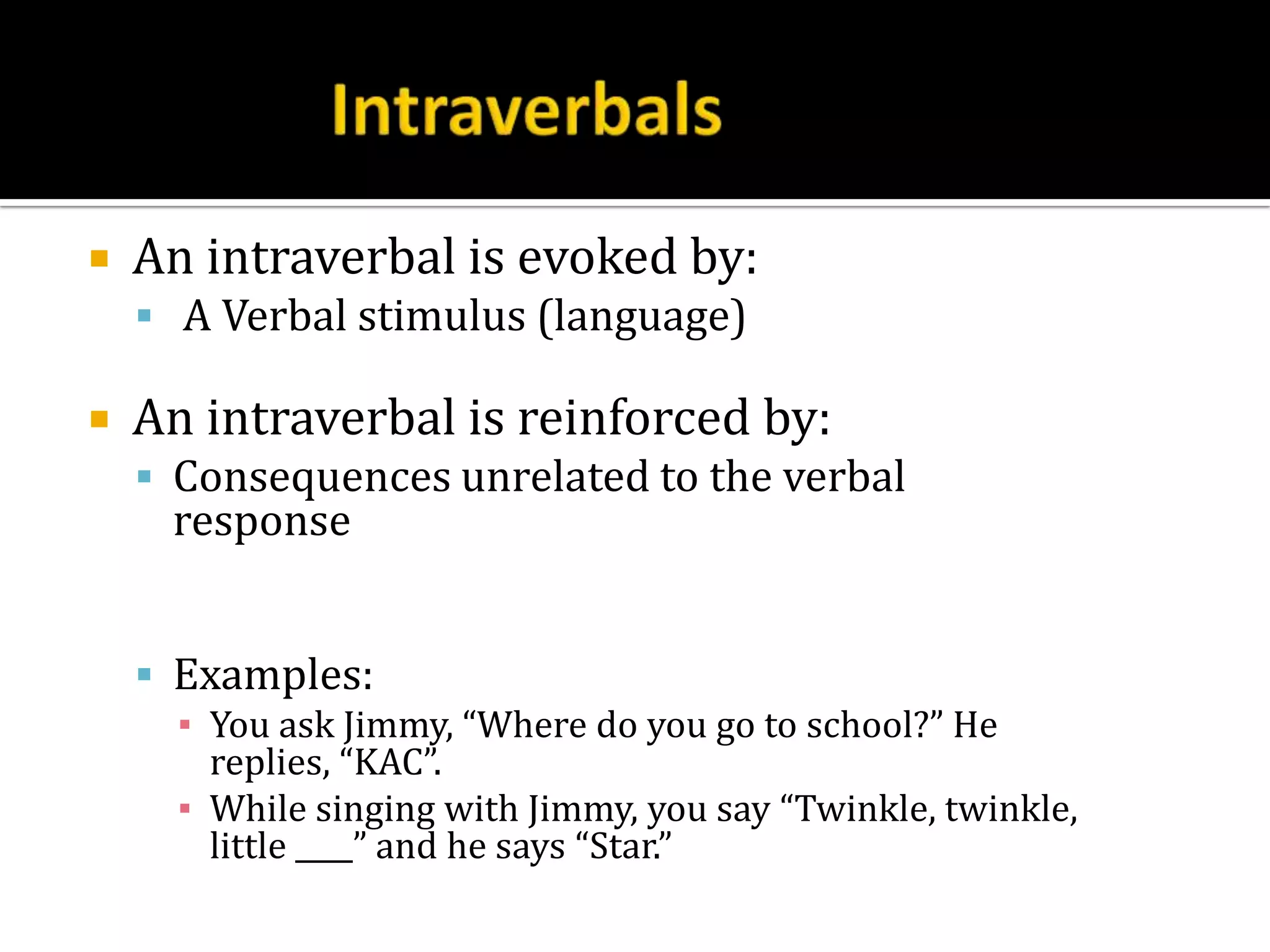 Verbal Behavior | PPTX