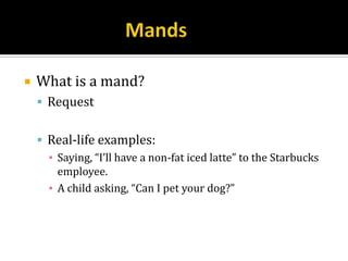 Verbal Behavior | PPTX