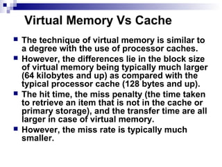 Virtual Memory | PPT | Data Storage and Warehousing | Computing