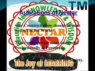 Nectar-The Joy of Learning, VISION | PPT