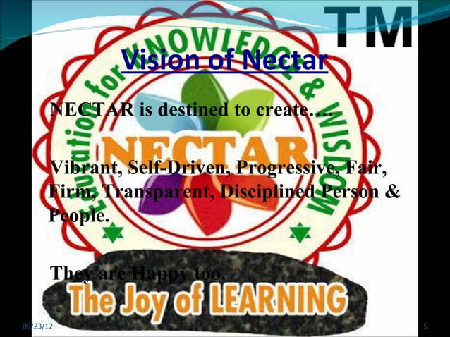 Nectar-The Joy of Learning, VISION | PPT