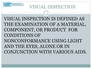 Basics of carrying out Visual Inspection of Engineering Goods | PPTX ...