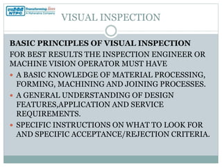 Basics of carrying out Visual Inspection of Engineering Goods | PPTX ...