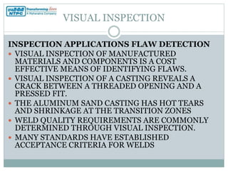 Basics of carrying out Visual Inspection of Engineering Goods | PPTX ...