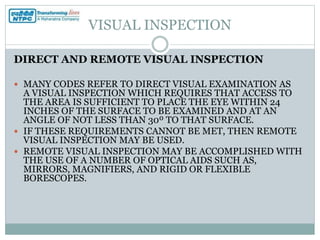 Basics of carrying out Visual Inspection of Engineering Goods | PPTX ...