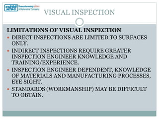 Basics of carrying out Visual Inspection of Engineering Goods | PPTX ...