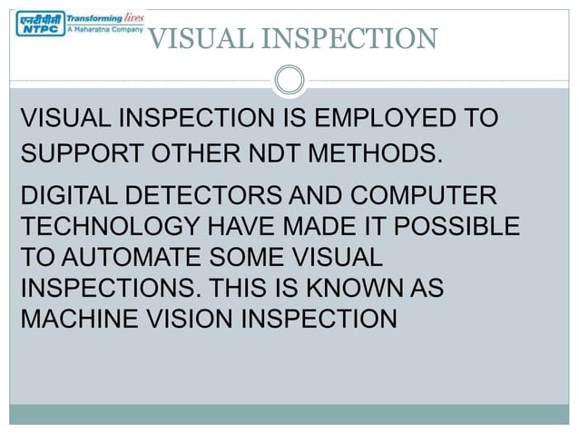 Basics of carrying out Visual Inspection of Engineering Goods | PPTX ...
