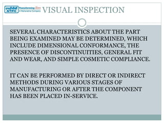 Basics of carrying out Visual Inspection of Engineering Goods | PPTX ...