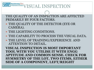 Basics of carrying out Visual Inspection of Engineering Goods | PPTX ...