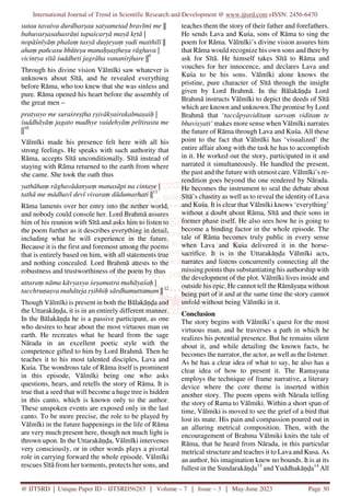 Valmikiramayana- A Homodiegetic Narrative | PDF