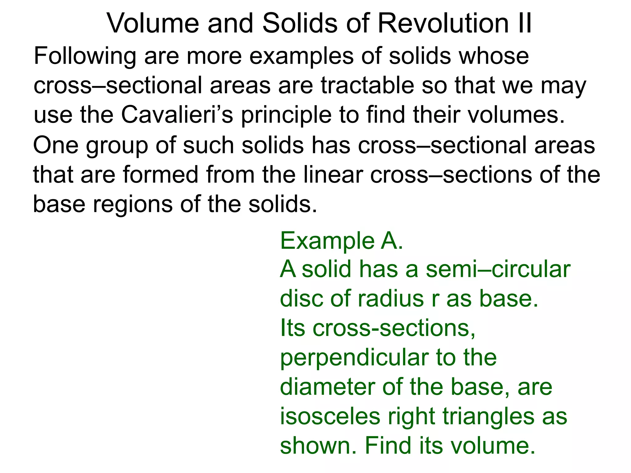 6 volumes of solids of revolution ii x | PPTX