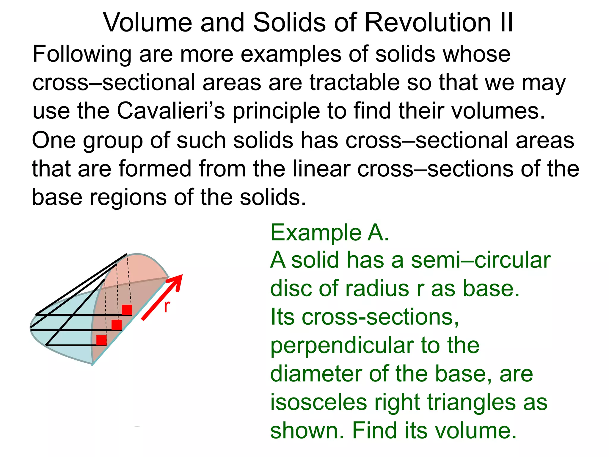 6 volumes of solids of revolution ii x | PPTX