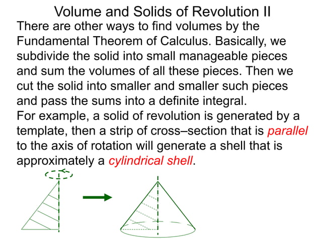 6 volumes of solids of revolution ii x | PPT