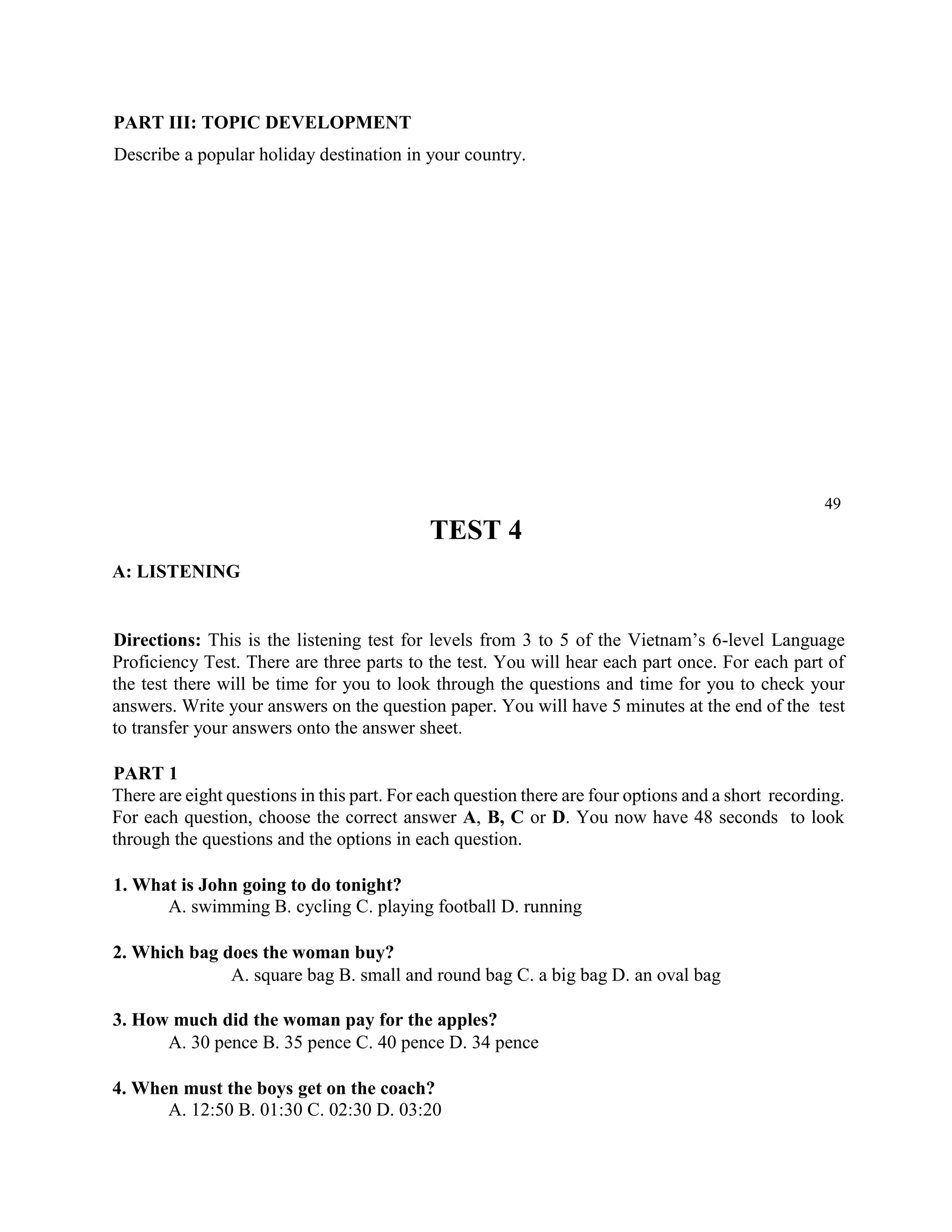 6 VSTEP TEST ........................... | DOCX | Medical Health