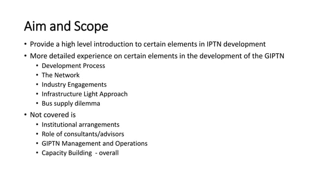 A Quality Public Transport System Elements For Consideration Ppt