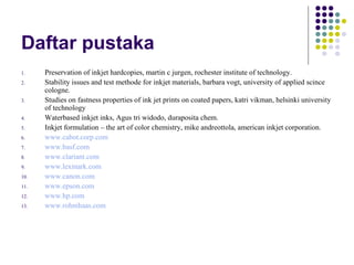 6 warna water based inkjet ink | PPT