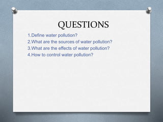 6) WATER POLLUTION.pptx | Environmental Services Industry | Industries