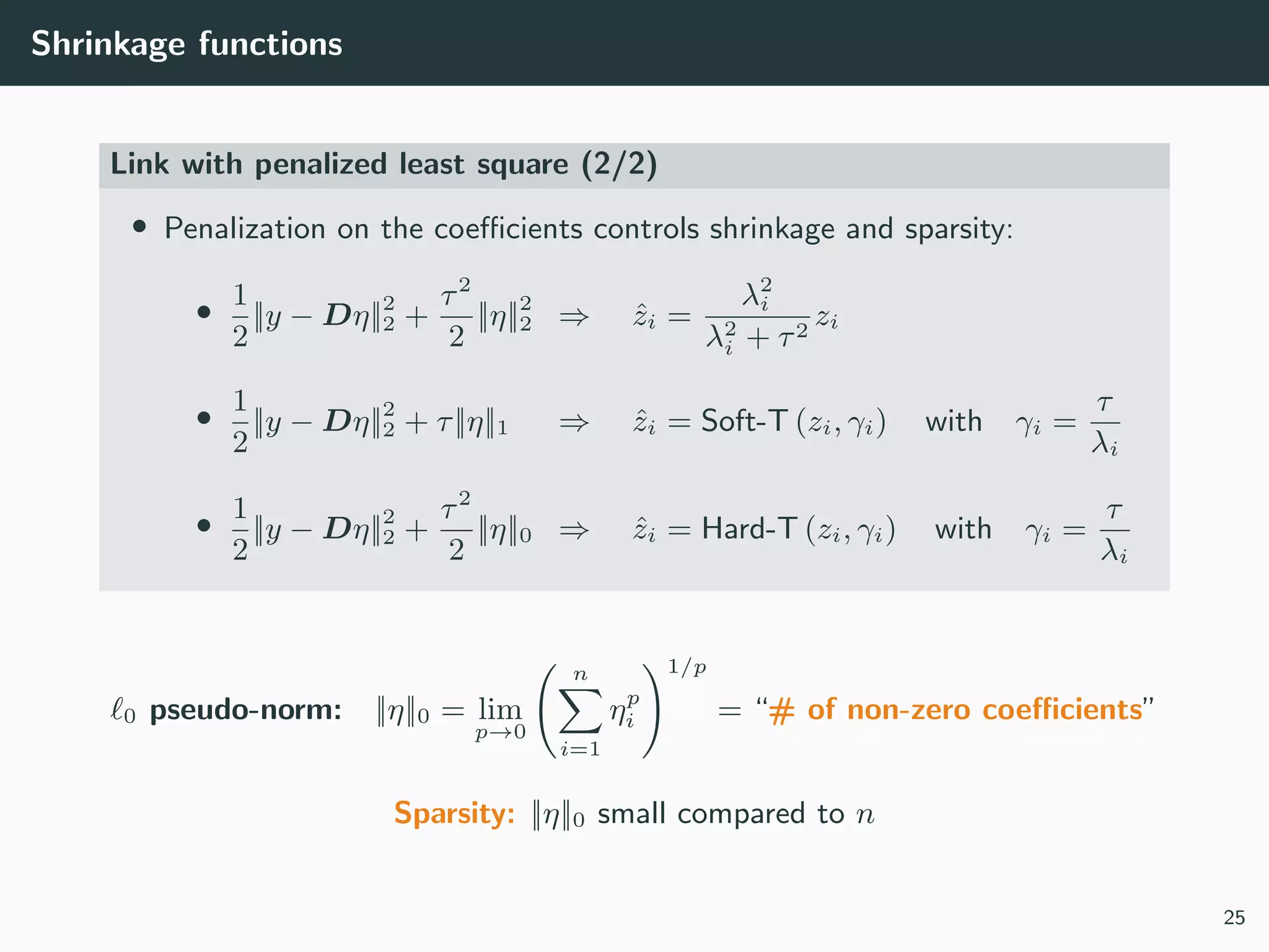 IVR - Chapter 6 - Sparsity, shrinkage and wavelets | PPT