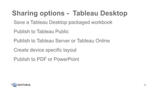 Tableau: 6 Ways to Publish & Share Dashboards | PPTX