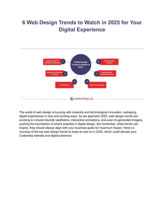 6 Web Design Trends to Watch in 2025 PDF | PDF