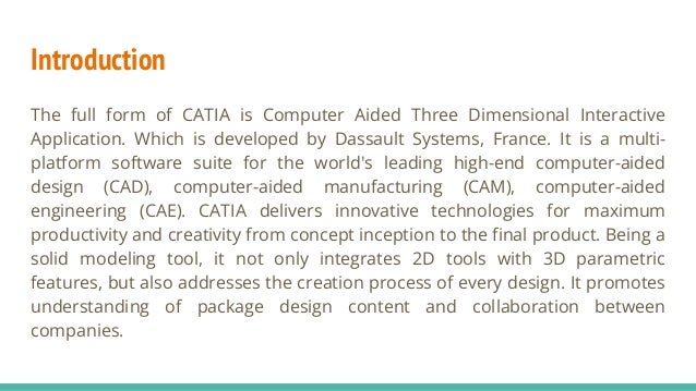 6 Weeks CATIA Summer Training in Noida in 2022 | PPT