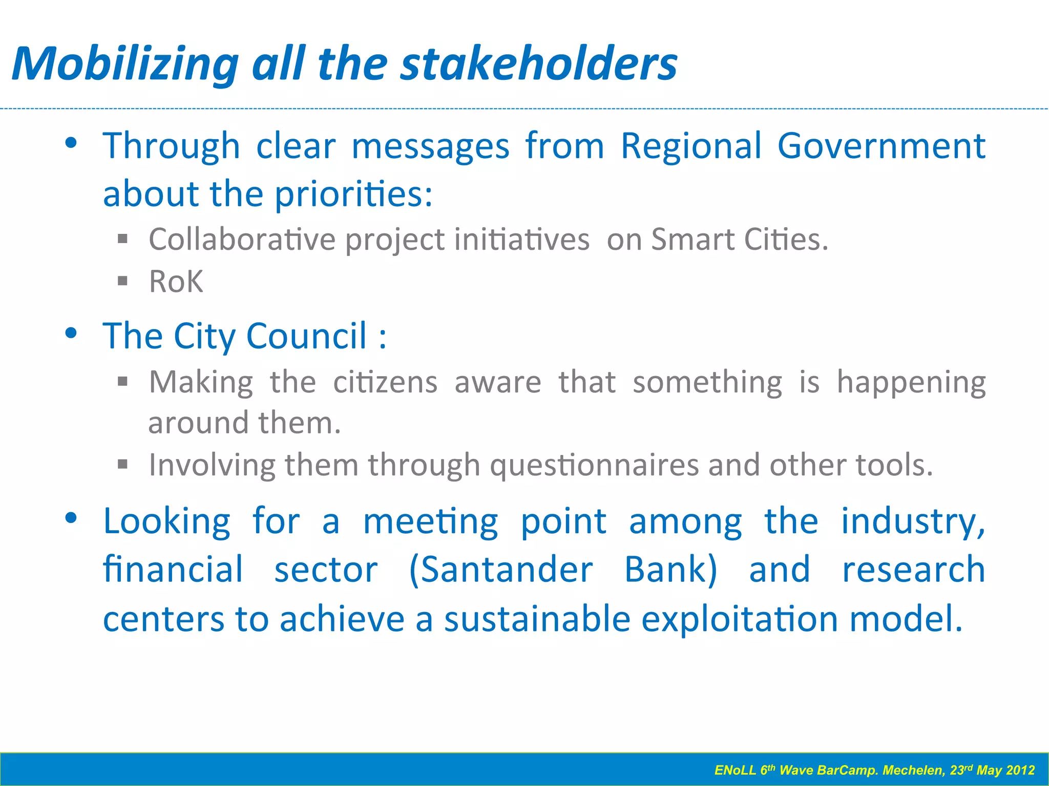 6th Wave member IoT Smart Santander | PPT