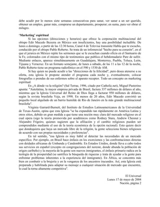 Crece imperio neoevangélico | DOC