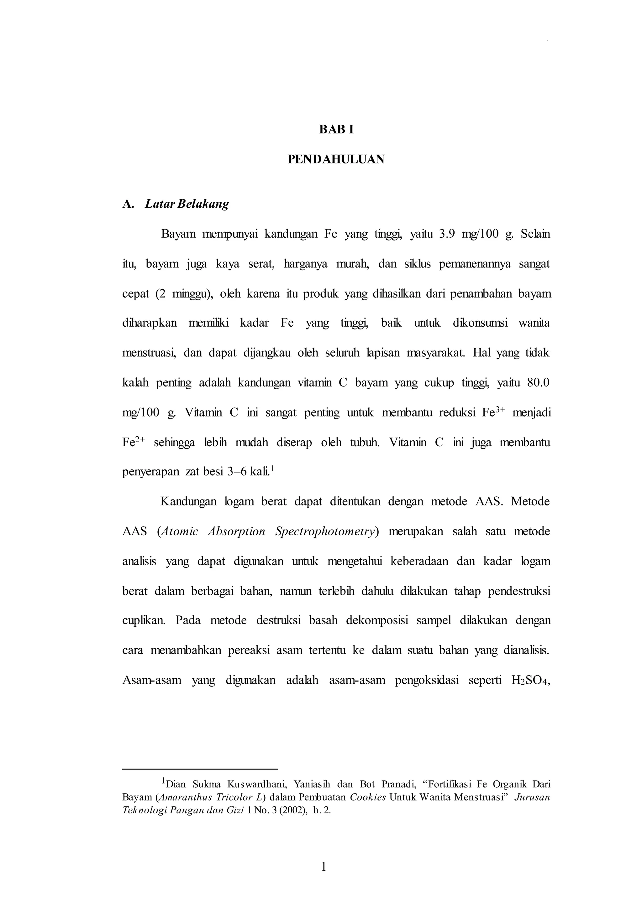 Pengujian kadar besi dalam air dengan metode aas | DOCX