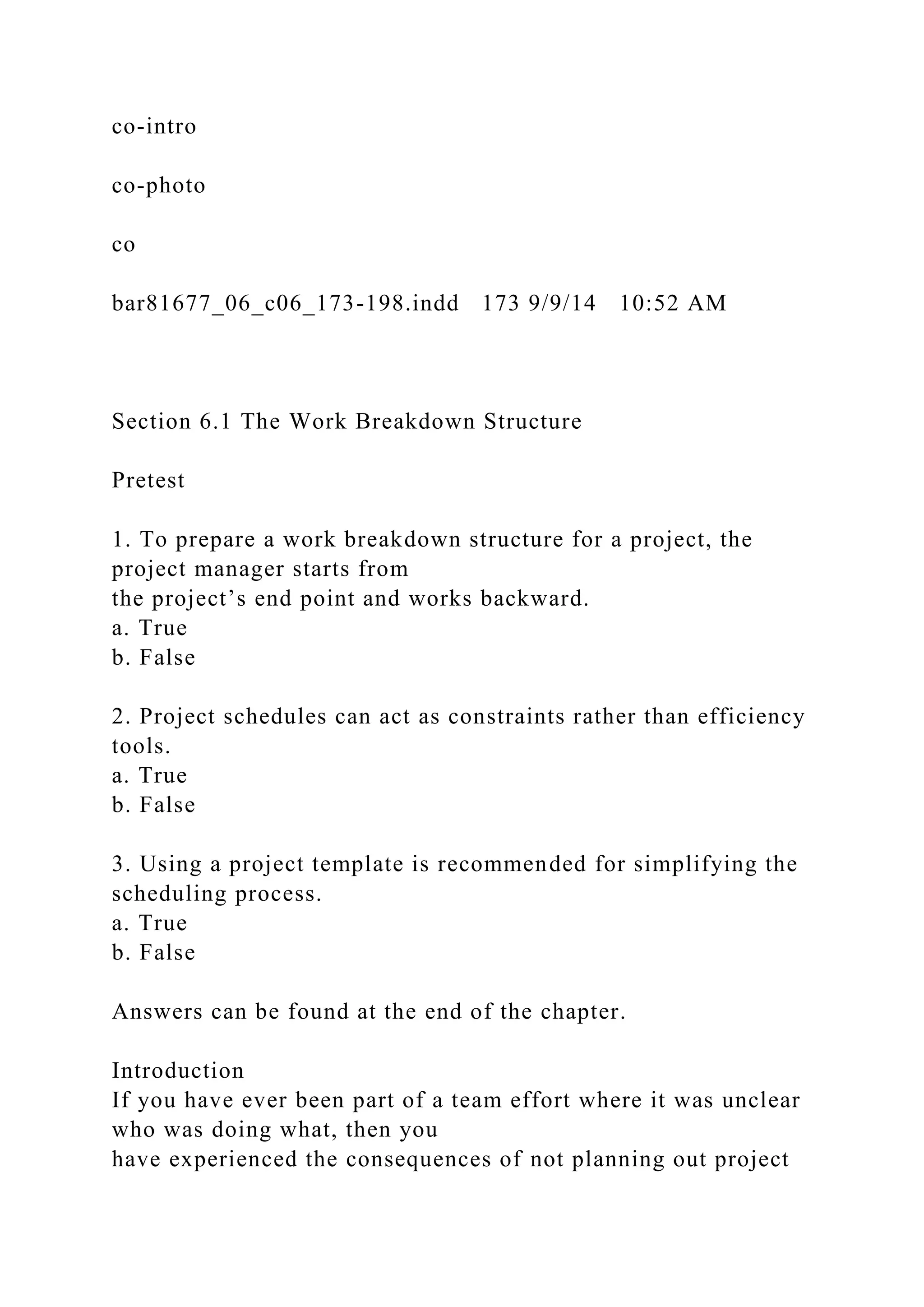 6 Work Breakdown Structure and SchedulingCavan ImagesSto.docx