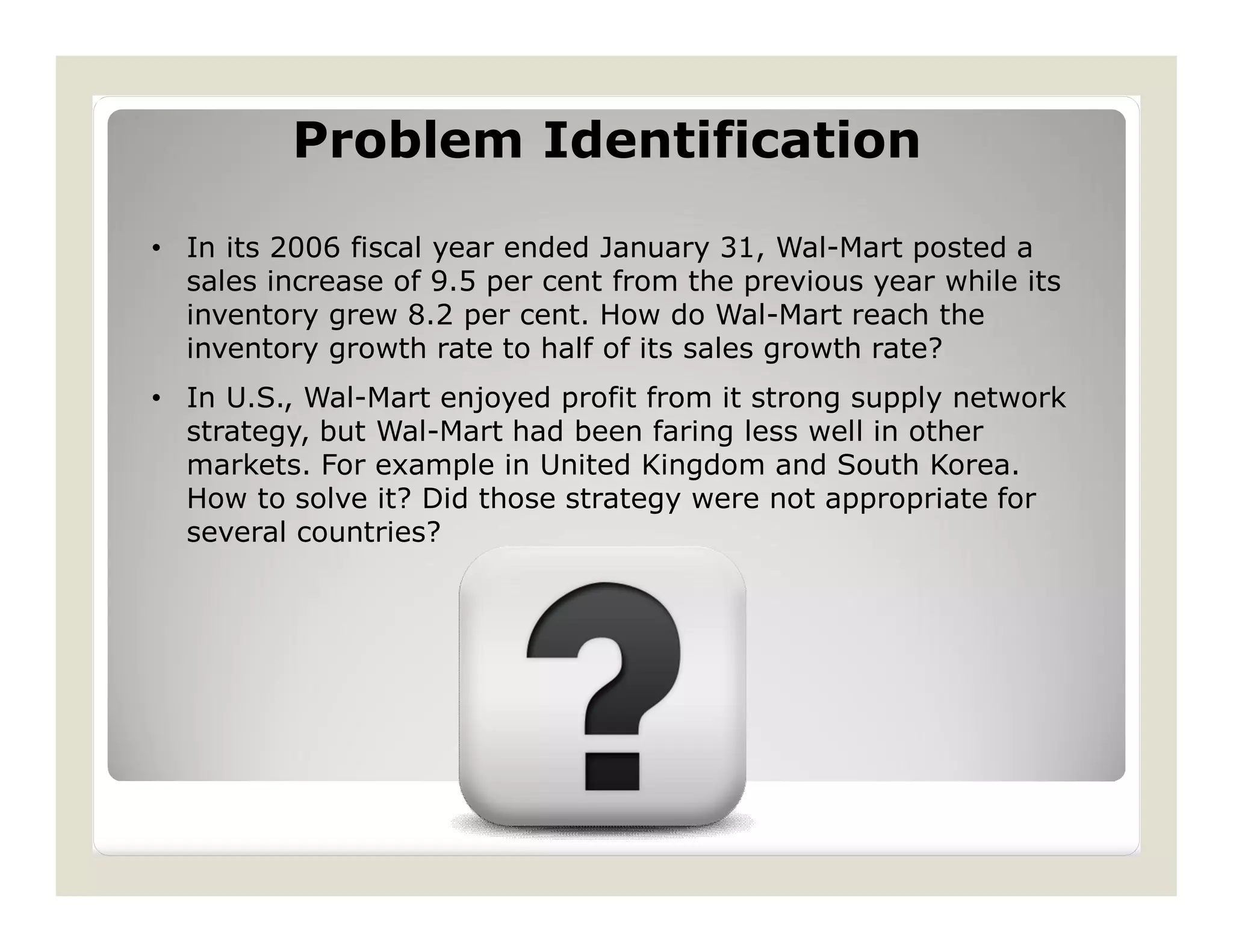 Wal mart stores inc supply chain management | PDF