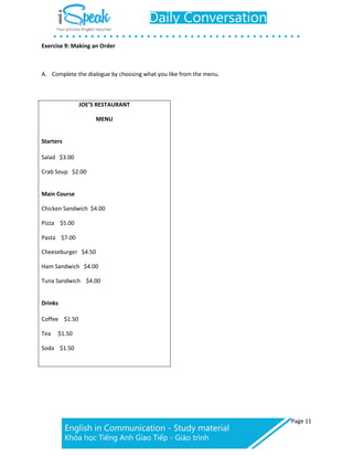 Chapter 4 unit 1. what's for lunch | PDF