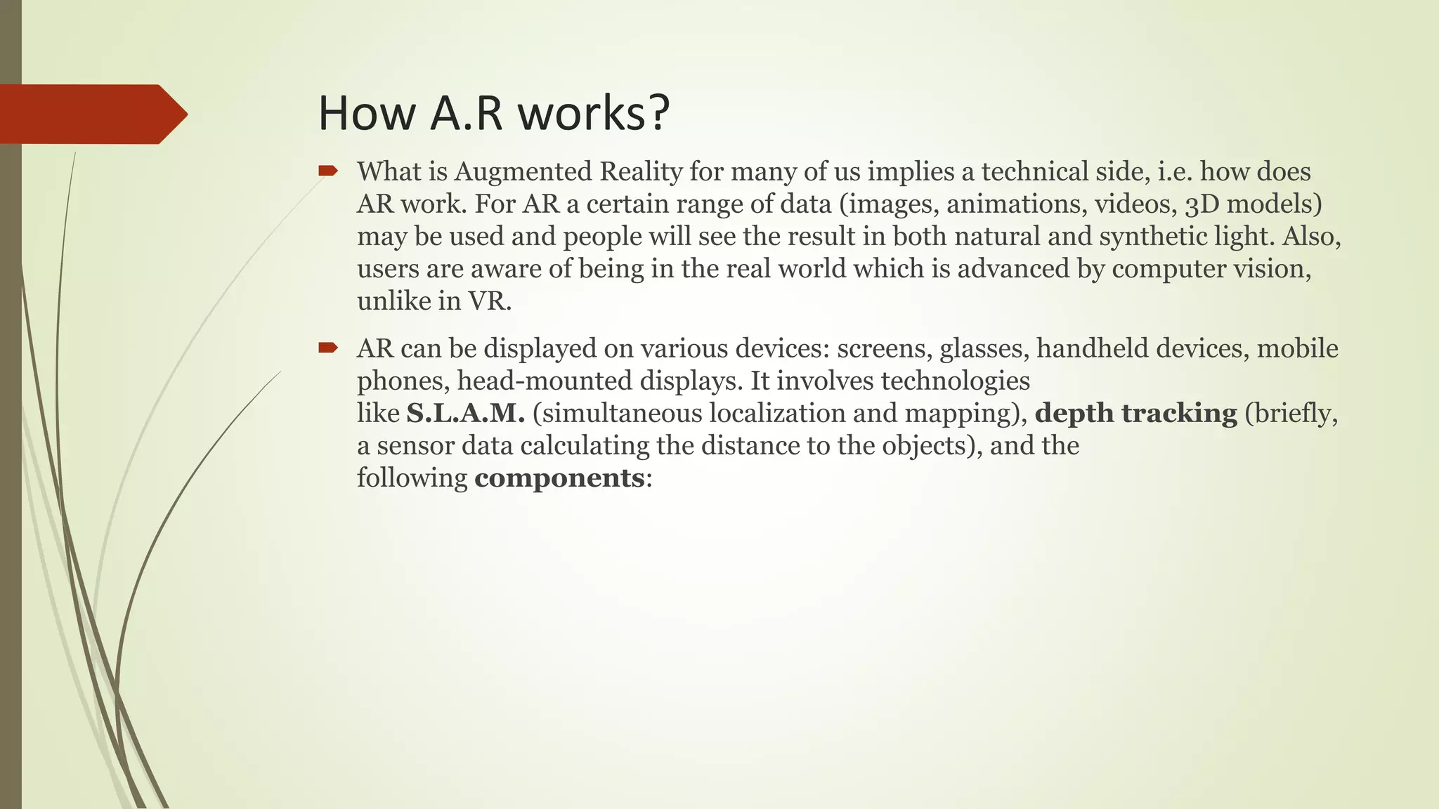 Augmented reality technical presentation | PPTX