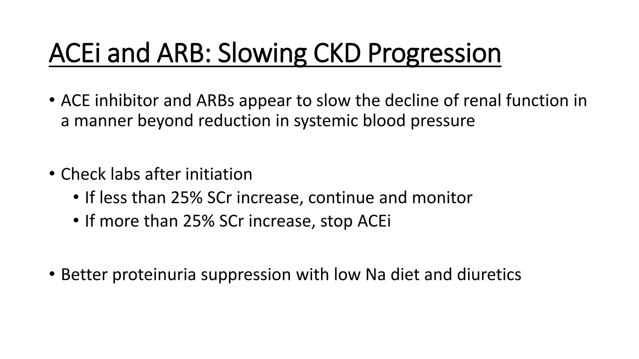 Management of chronic kidney disease | PPTX
