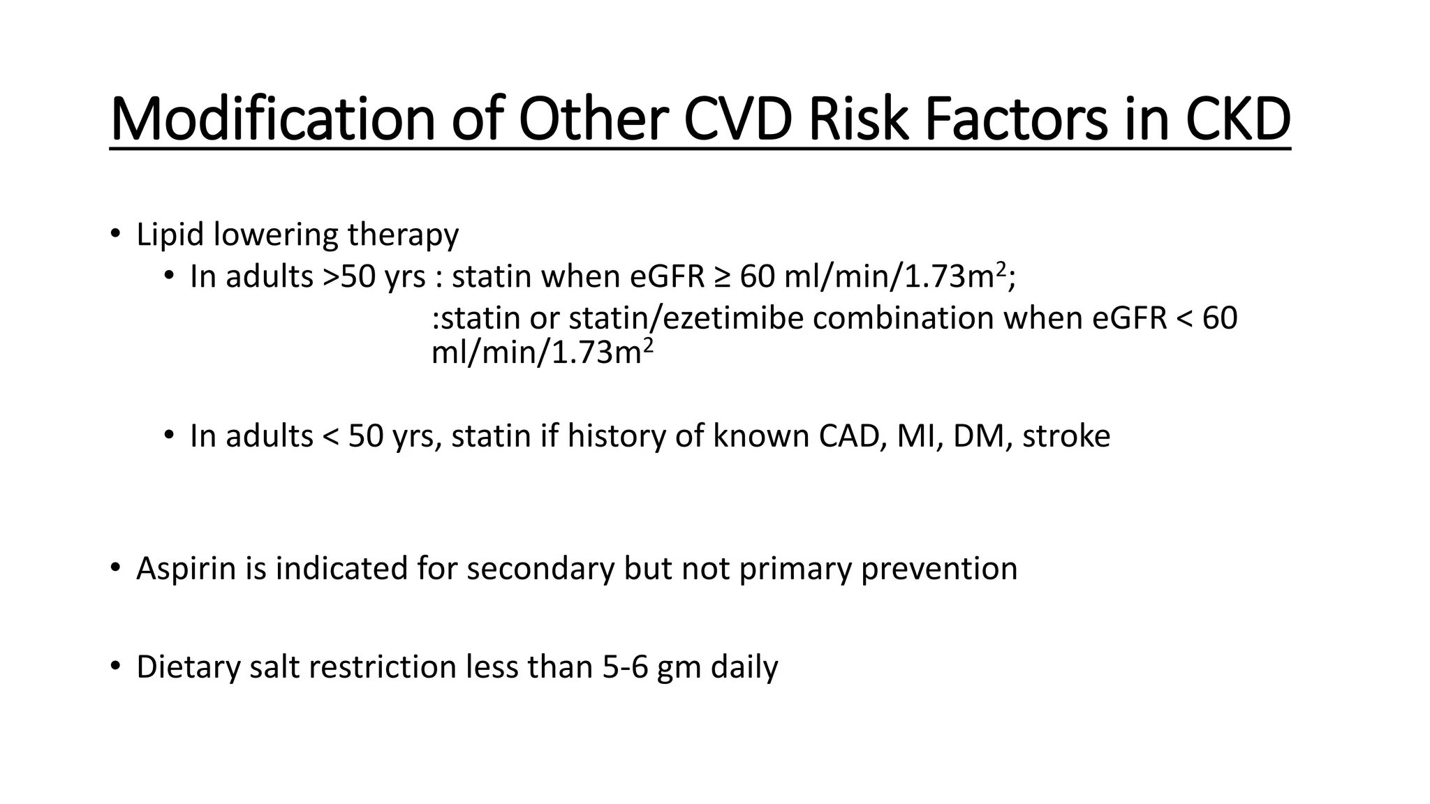 Management of chronic kidney disease | PPTX