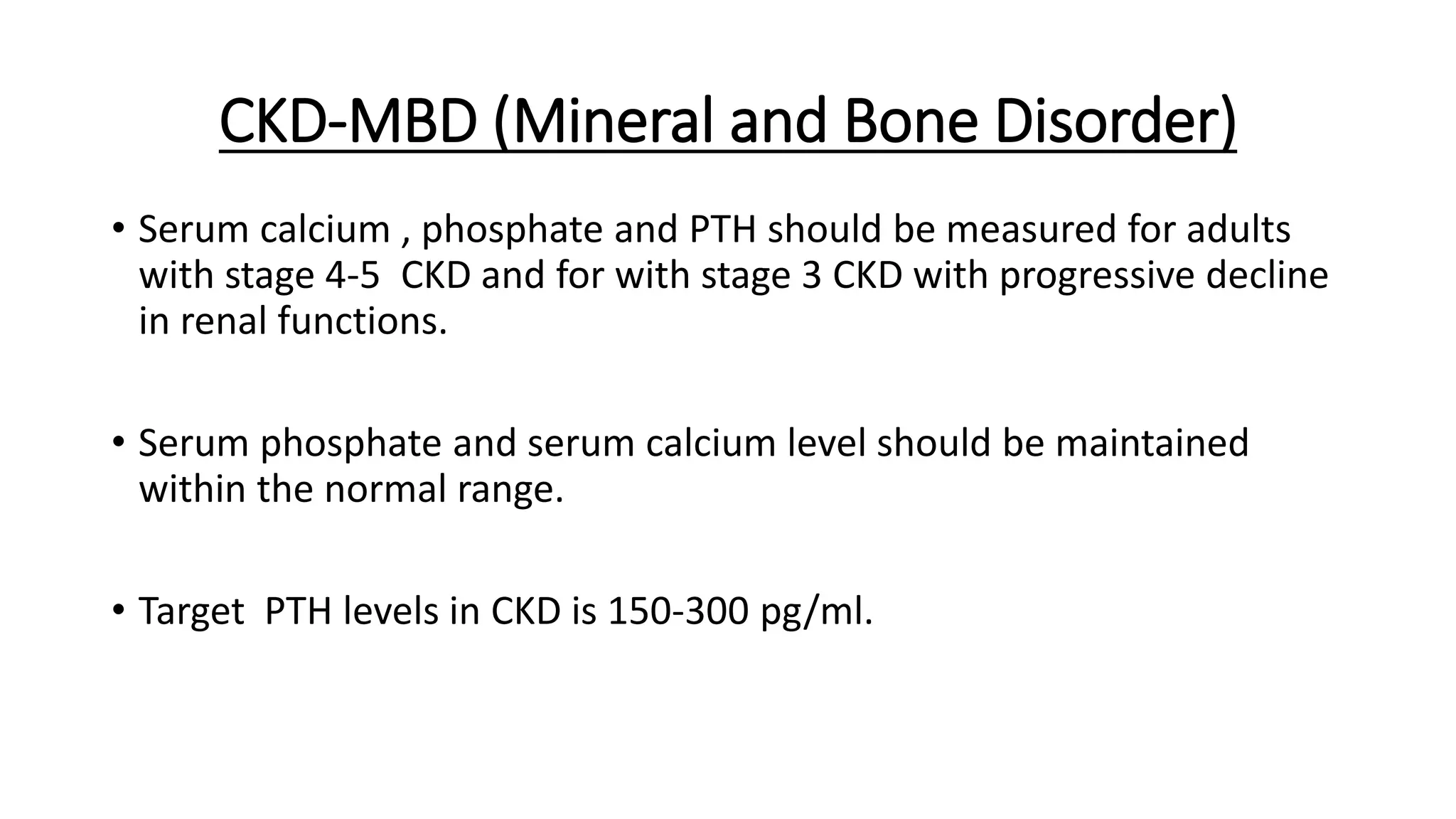 Management of chronic kidney disease | PPTX