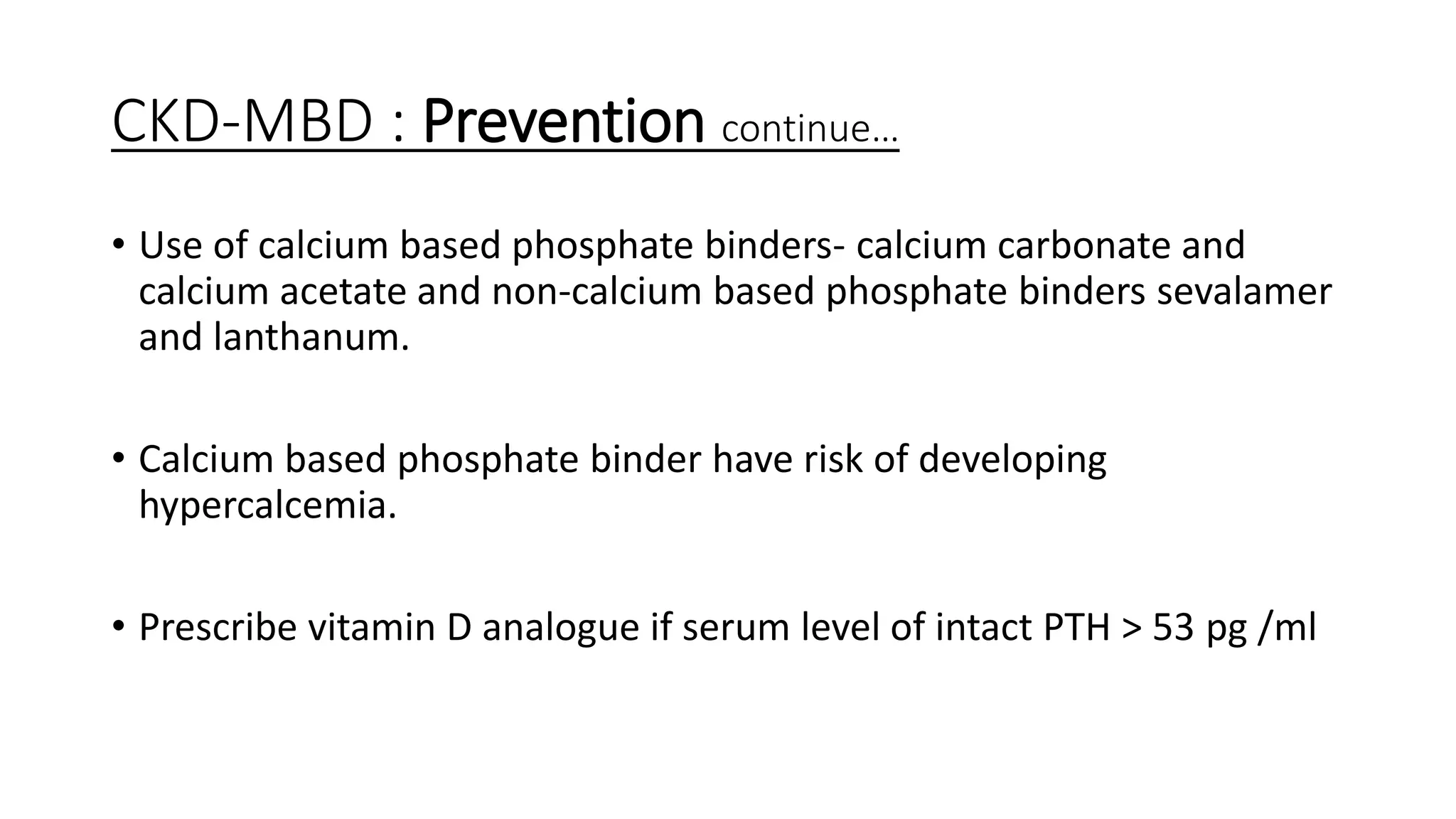 Management of chronic kidney disease | PPTX