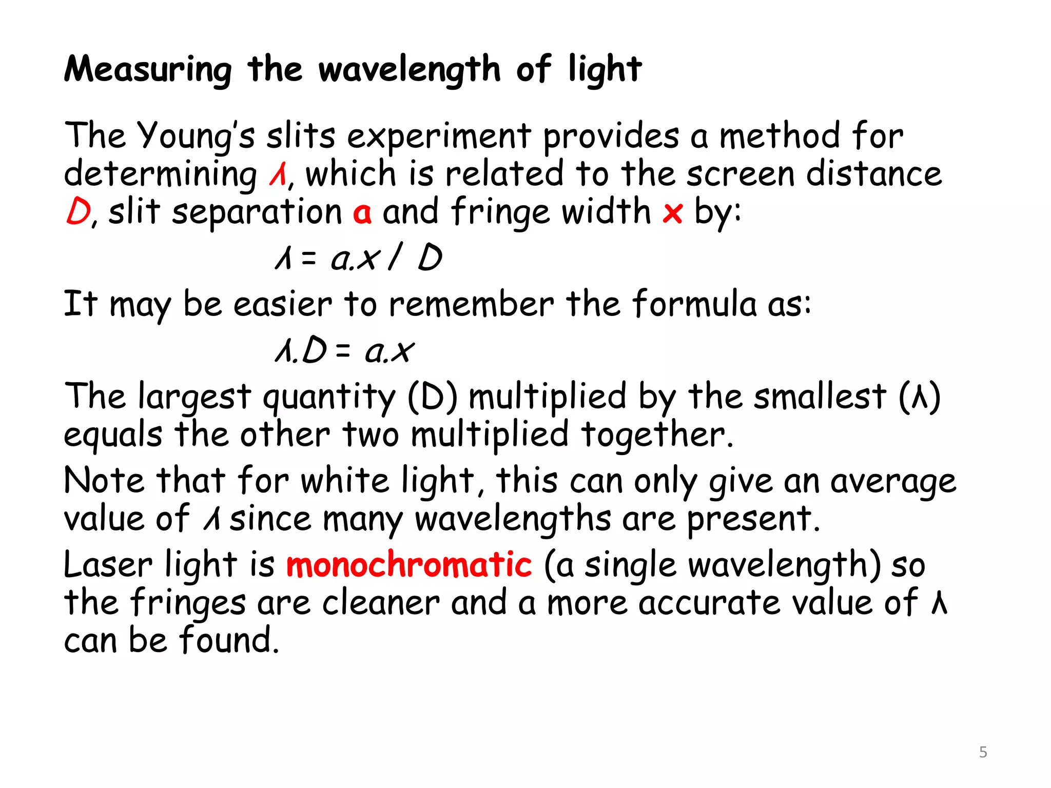 6 young’s slits experiment | PPTX