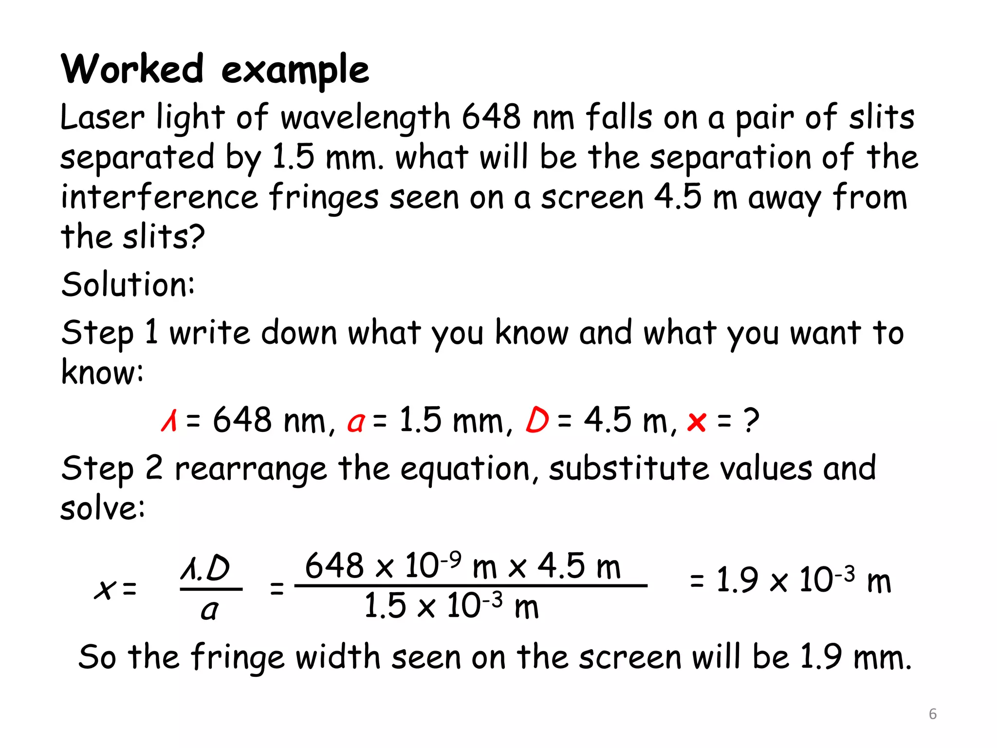 6 young’s slits experiment | PPTX