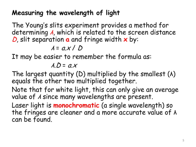 6 young’s slits experiment | PPT