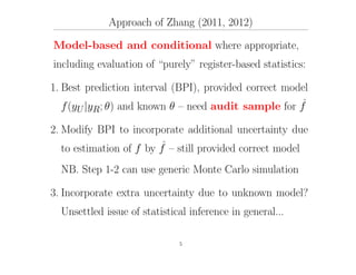 Session II - Estimation methods and accuracy Li-Chun Zhang Discussion ...