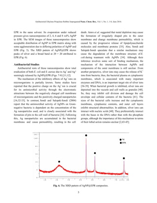 Antibacterial ethylene propylene rubber impregnated with silver ...